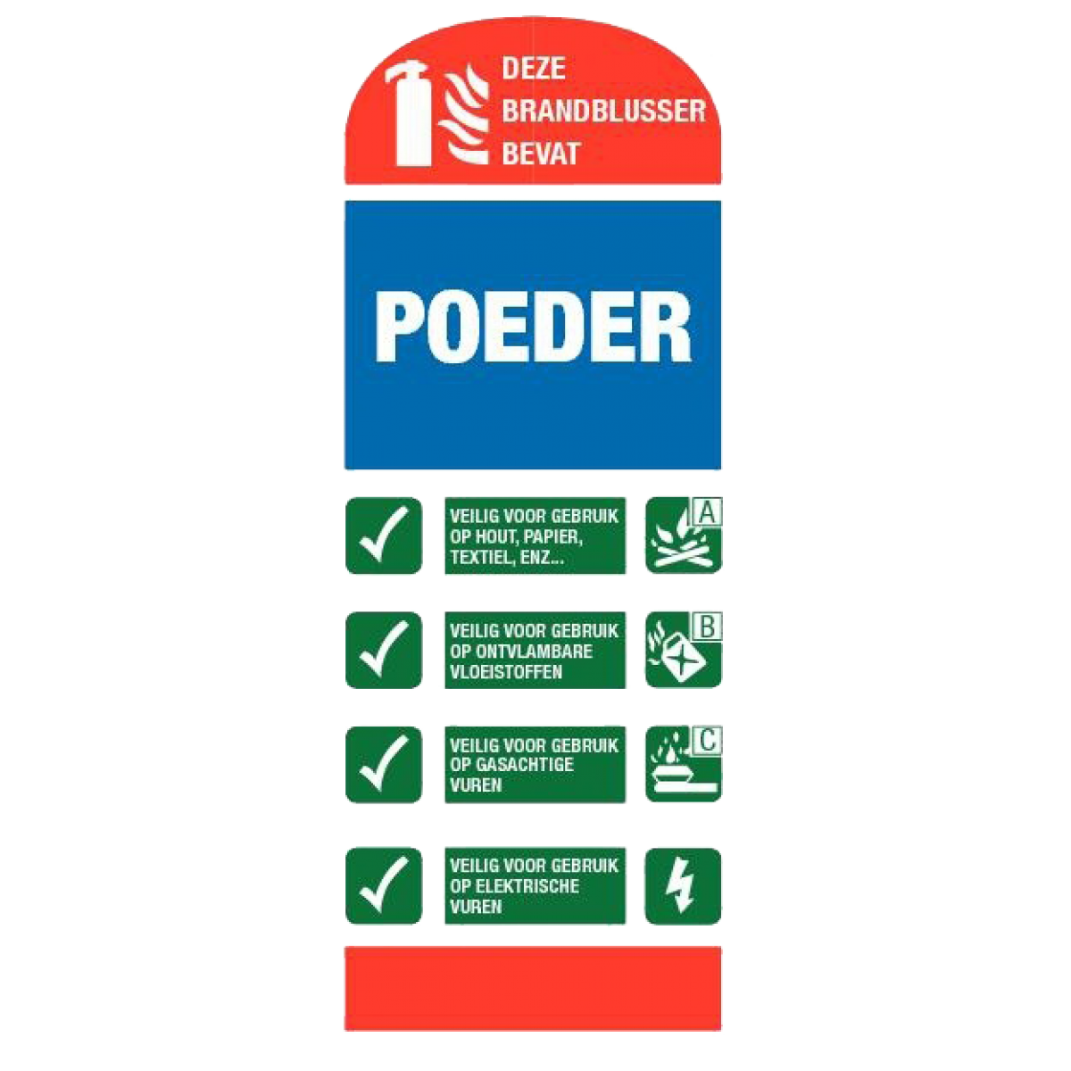 Pictogram Gebruiksaanwijzing Poederblusser